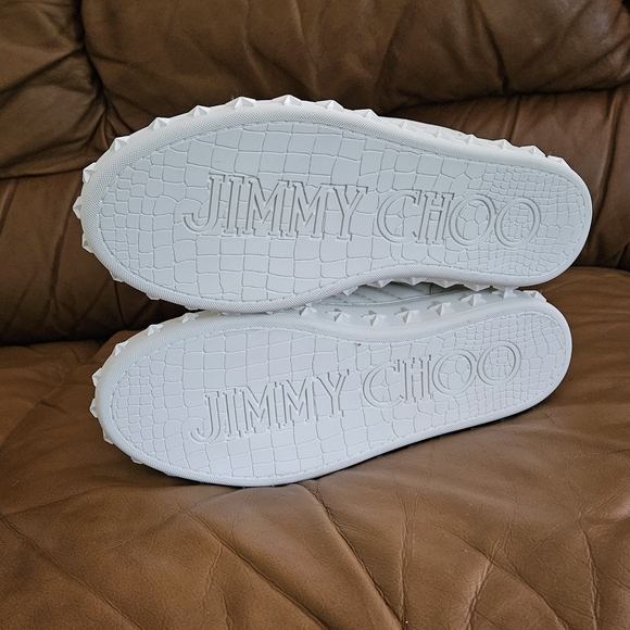 Jimmy Choo | Shoes | New Mens Jimmy Choo White Leather Luxury Designer ...